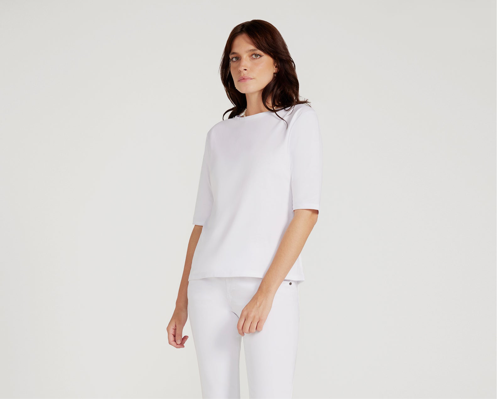 The Birkin Basic White Tee Boat Cotton | Women's Linen T-Shirts | Jac ...