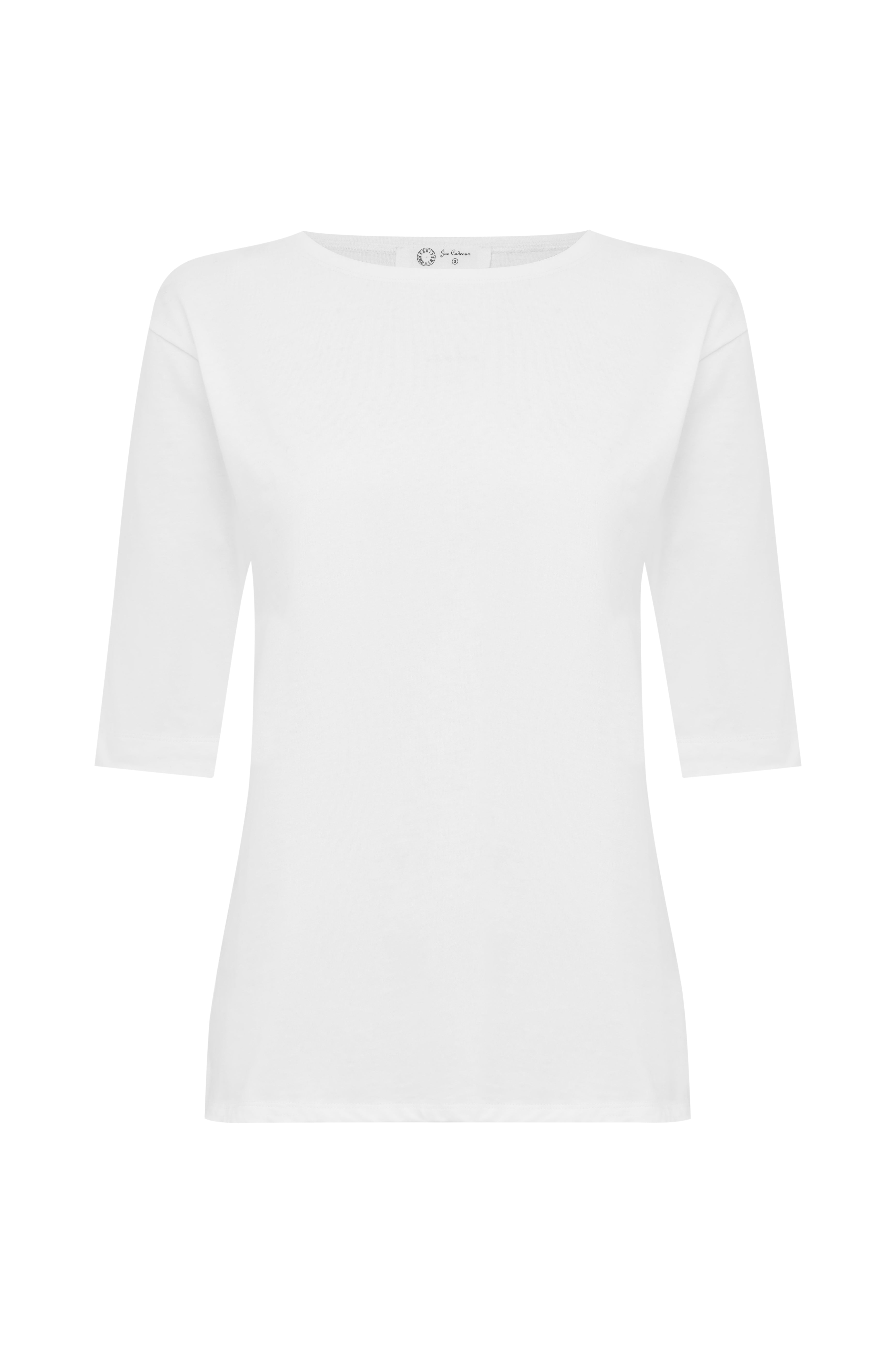 The Birkin Basic White Tee Boat Neck Cotton | Women's Linen T-Shirts ...