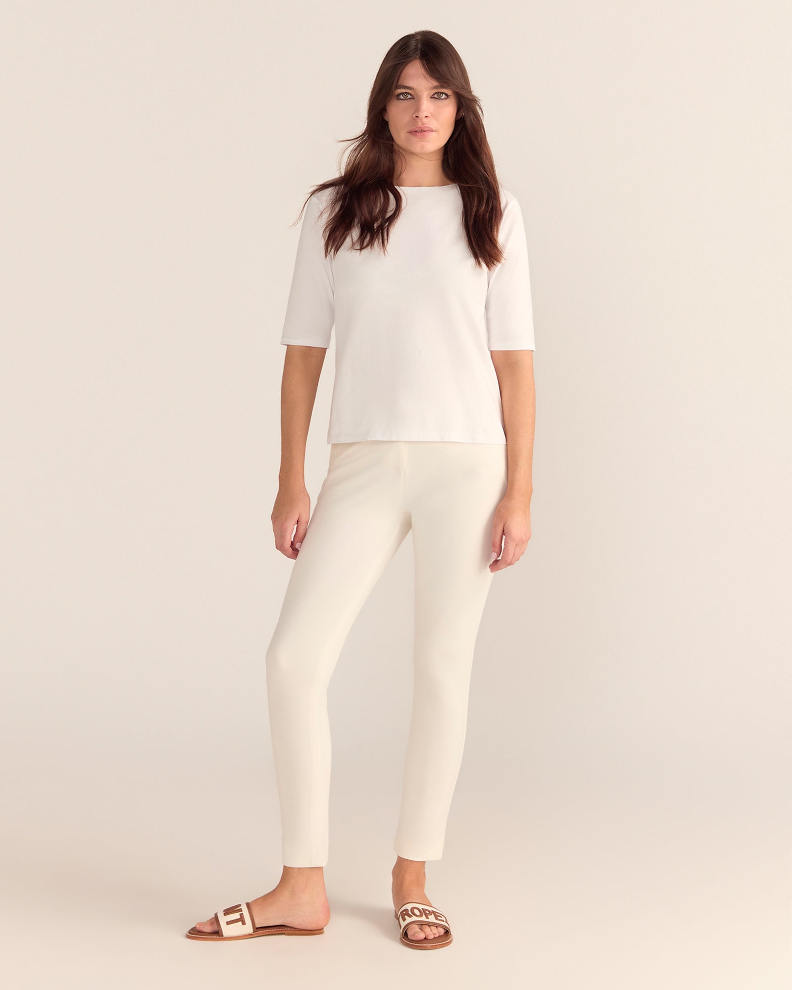 The Birkin Basic White Tee Boat Cotton | Women's Linen T-Shirts | Jac ...